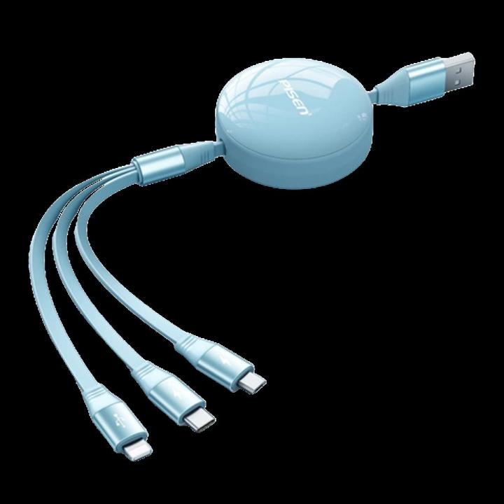 6A 4in1 Retractable USB Cable Portable 3in1 Micro USB Type-C Charging ...