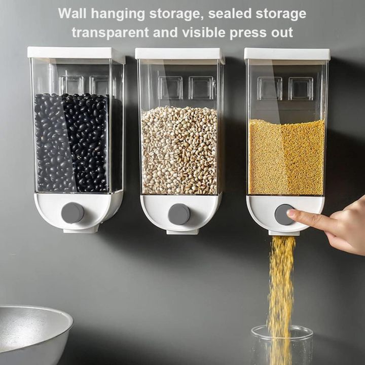 Grain Storage Box 1500 MI Wall-mounted Tank Home Cereal Bean Rice ...