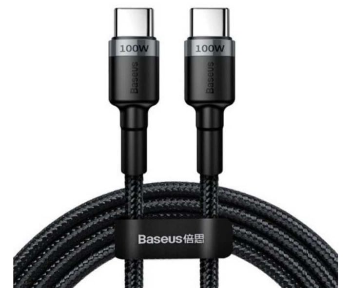 Baseus 100W 20V 5A 1 meter Cafule Cable Nylon Braided Wire USB Typ C PD ...