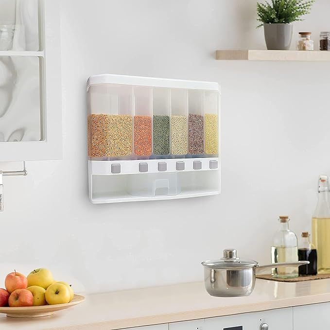 Super Quality Wall Mounted BPA Free Food Grade Material 6 Grid Daal Box ...