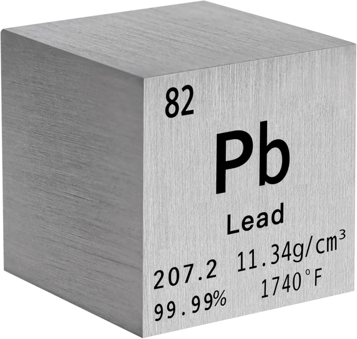 Lead Cube Pure Metal High Density Cube Laser Engraved Cube for Element ...