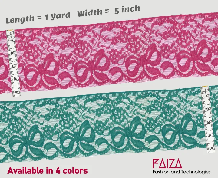 1 Yard/Gaz Premium 5-Inch Wide Jali Lace - Elevate Your Creations with ...