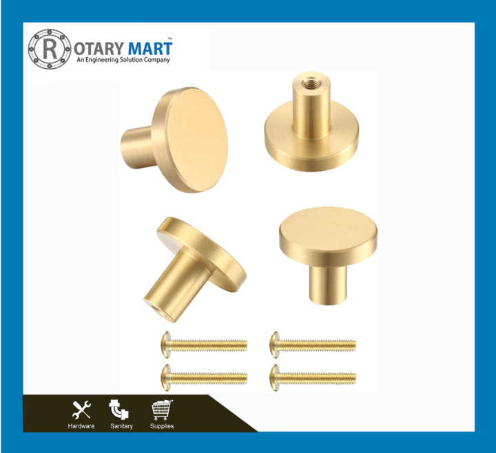 Gold Round Wardrobe Handles - Elegant Cabinet, Dressing Table, and ...