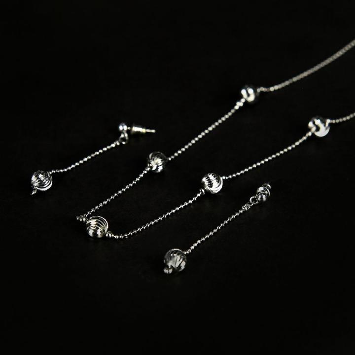 Pearlistan silver chain balls with pair of tops A Shimmering ...