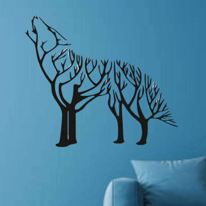 The Decoriya City - Wolf Wall Art Be Brave Decal Wolf Gifts Home Wild ...