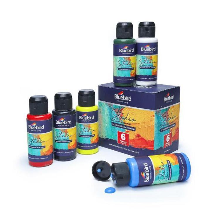 Bluebird Studio Acrylic Color Set 0f 6 Colors 100ml each | Acrylic ...