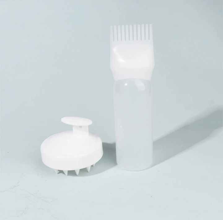 Sclap Massager Shampoo Brush And Root Comb Applicator Bottle 2 Sets Darazpk