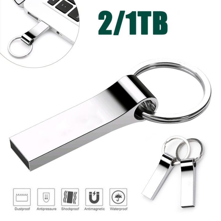 USB 2TB Flash Drives with Keychain Metal USB Flash Disk Pendrive Flash ...