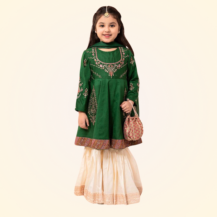 Kids Eid Collection - For Age 5 to 12 Years Girls Dresses - 3pc ...