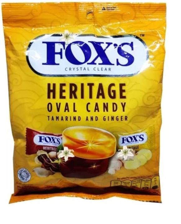 Fox's Crystal Clear, Heritage Oval Candy with Tamarind & Ginger 125gm ...