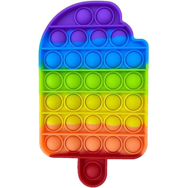 Pop It Fidget Toys Push Bubble Popping Game Educational Colorful Popit ...