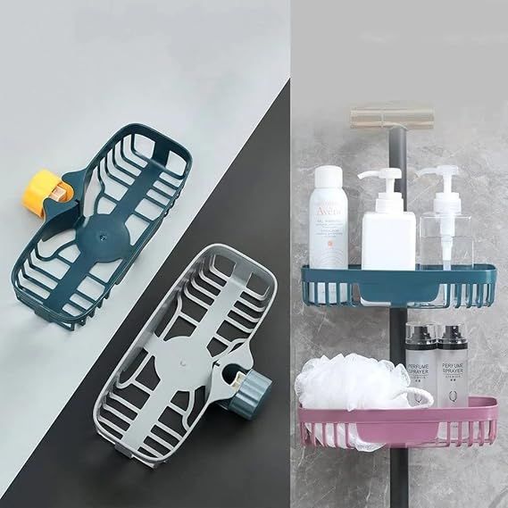 Plastic Faucet Storage Rack, Tap Holder Organizer, Soap Sponge Dish ...