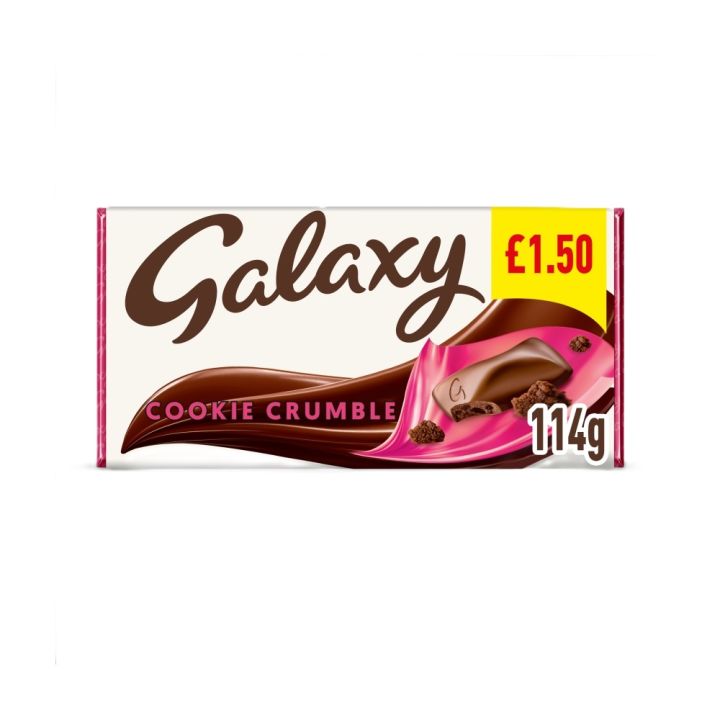 Galaxy Cookie Crumble & Milk Chocolate Block Bar 114g £1.50 PMP ...