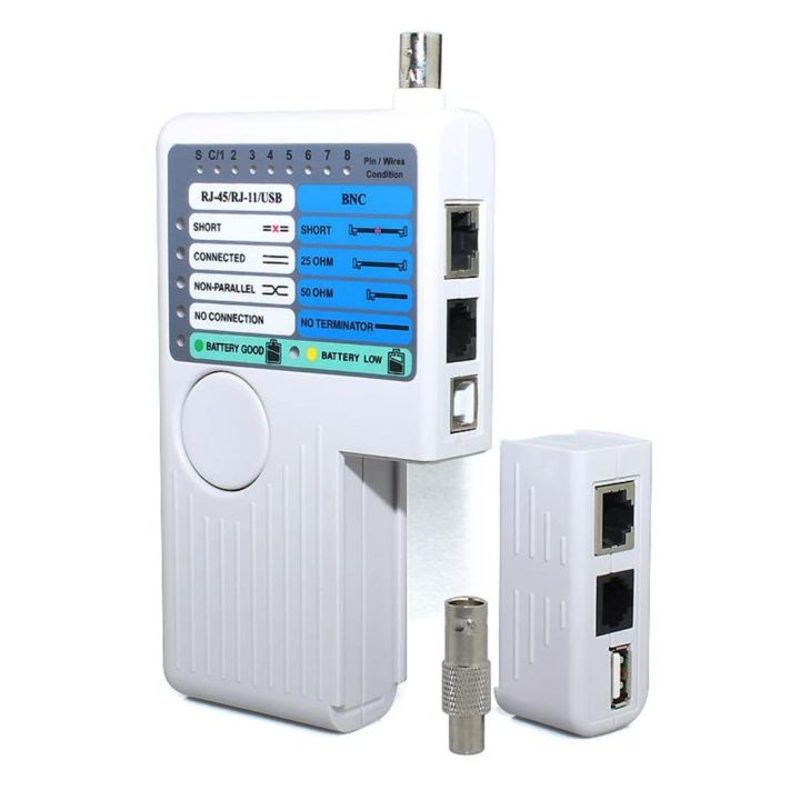 Remote Cable Tester RJ45, RJ11, USB and BNC LAN Network Cable Cat5 Cat6 ...