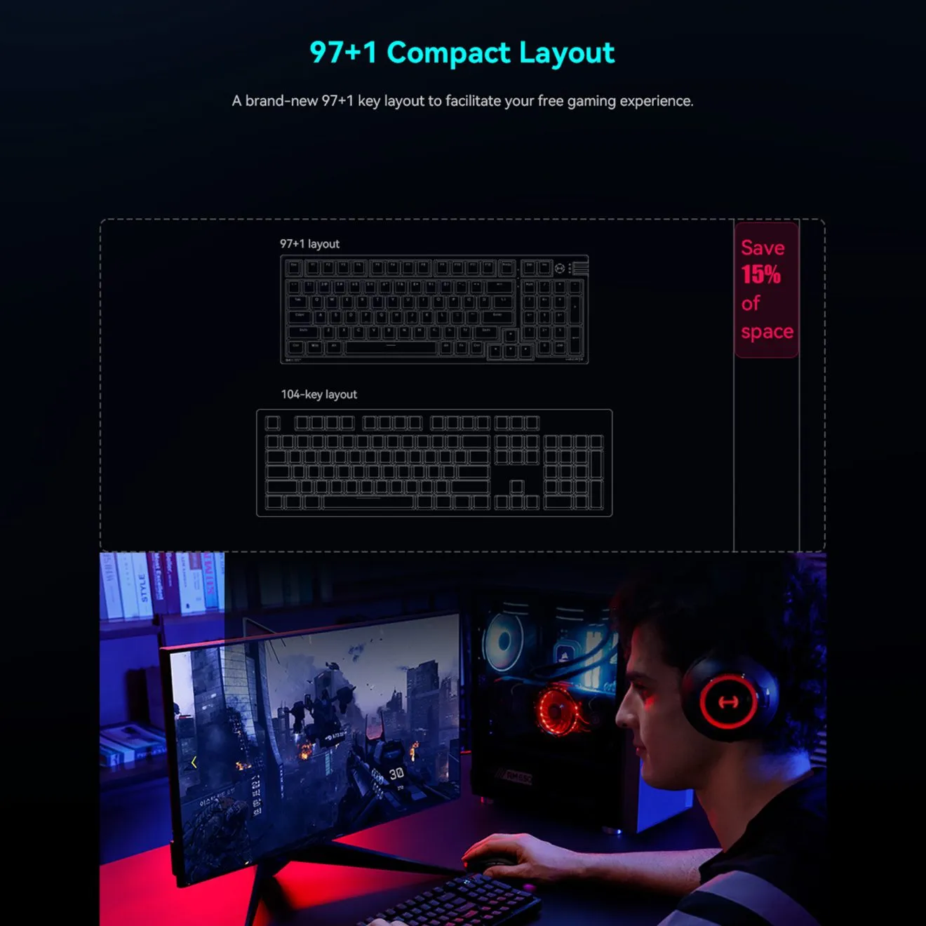 Edifier Hecate G4K Premium Gaming Mechanical Keyboard - Three-Mode Connectivity, Gasket Mounted ...
