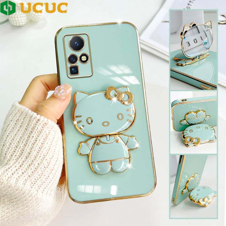 UCUC for Infinix Zero X / Zero X Pro Back Cover Cute kitty Mirror ...