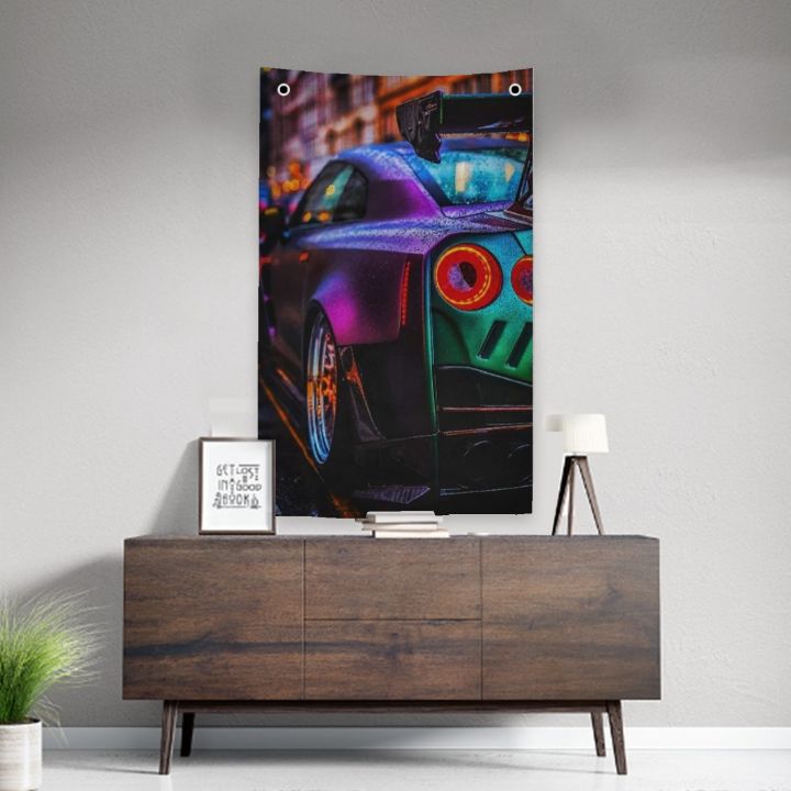 Skyline GTR Wall Tapestry for Car Lovers Godzilla NIssan Modification ...