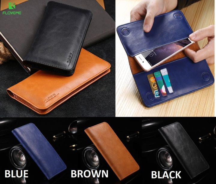 FLOVEME Leather Wallet For Men Long Phone Wallet, Money Purse | Hand ...