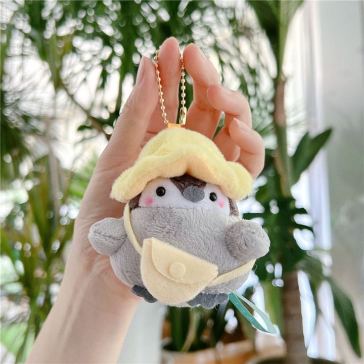 Cute Cartoon Penguin Keychain Plush Doll Tourist Hat School Bag ...