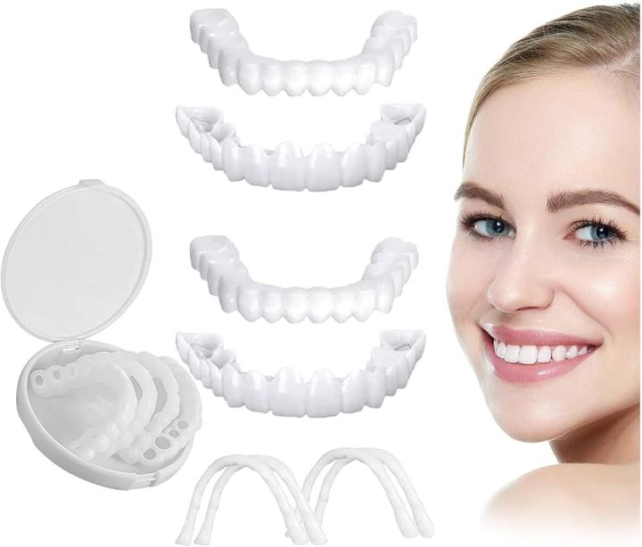Natural Looking Snap-On Smile Veneers for Upper & Lower Teeth ...