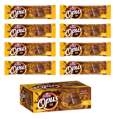 Opus chocolate bar , Caramel filled (20 pcs in Box) | Daraz.pk