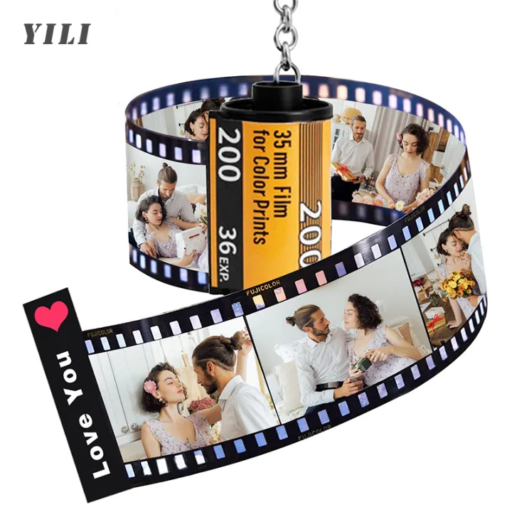 Personalized Custom Photo Picture Camera Film Roll Keychains with Photo ...