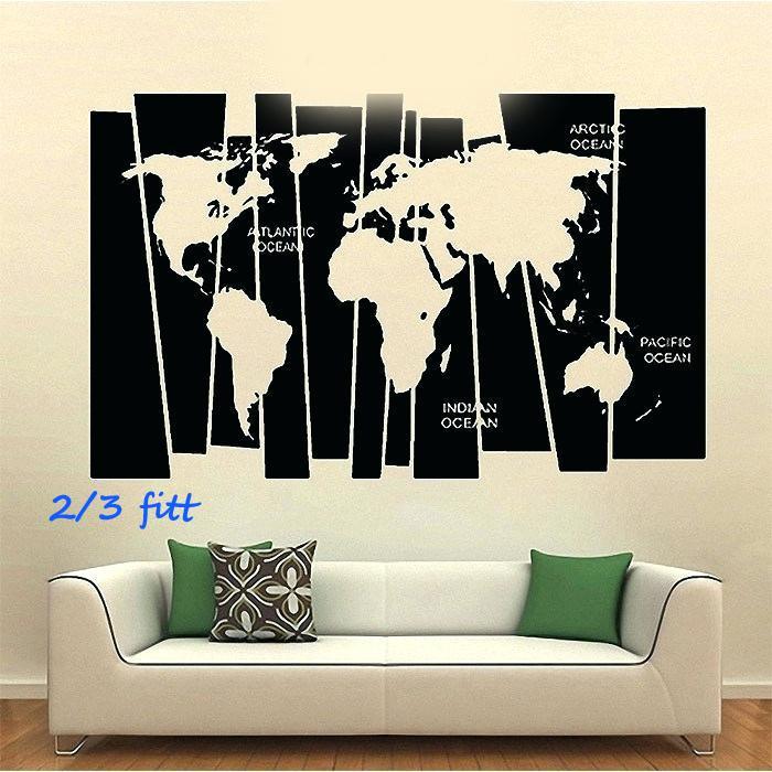World map for office wall vinyl sticker | Daraz.pk