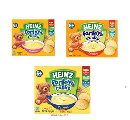 Heinz Farley's Rusks Baby snacks for babies 6m+ | 120g | 12 rusks ...