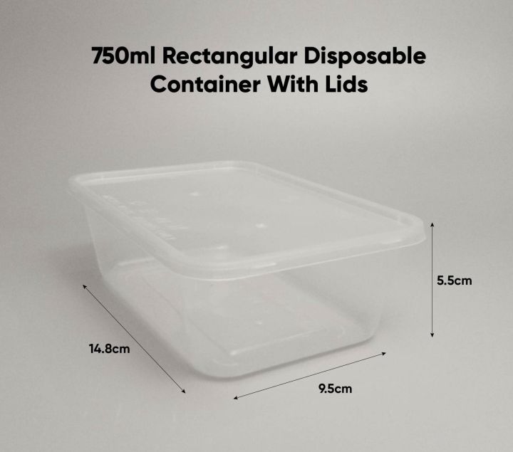 DISPOSABLE PLASTIC BOXES 500ML & 750ML & 1000ML | Daraz.pk