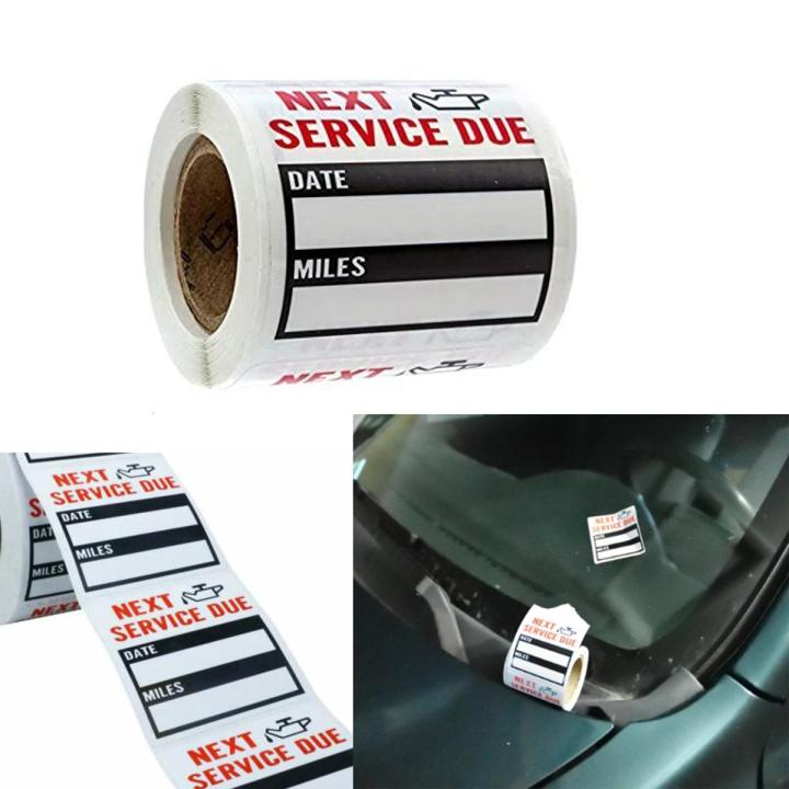 100pcs/roll Oil Change/Service Reminder Stickers Window Sticker Car ...