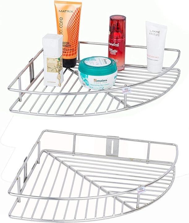 Well Max STAINLESS STEEL DOUBLE CORNER RACK | Daraz.pk