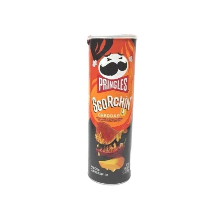 Pringles Scorchin' Cheddar Flavor Potato Crisps 150g - Imported | Spicy ...