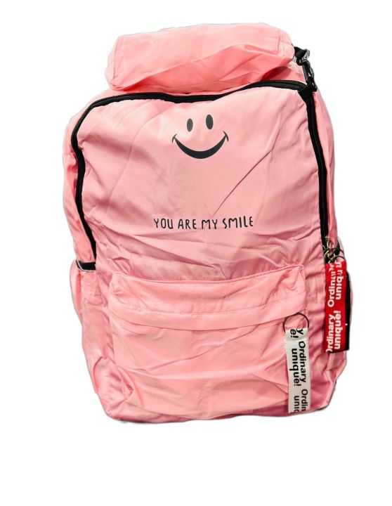 girls fashion smile bag with pouch girls university school bag packs ...