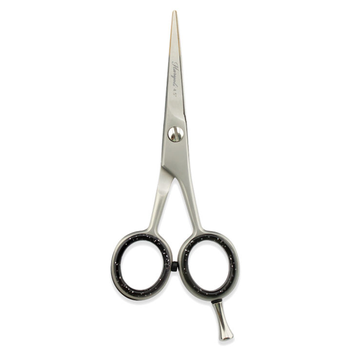 BrushnBlade Silver 4.5” Hair Cutting Scissors – Professional Barber ...