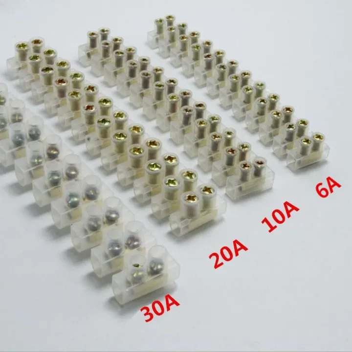 Barrier Screw Terminal Block Wire Connector Strip 6A 10A 20A 30A | Daraz.pk