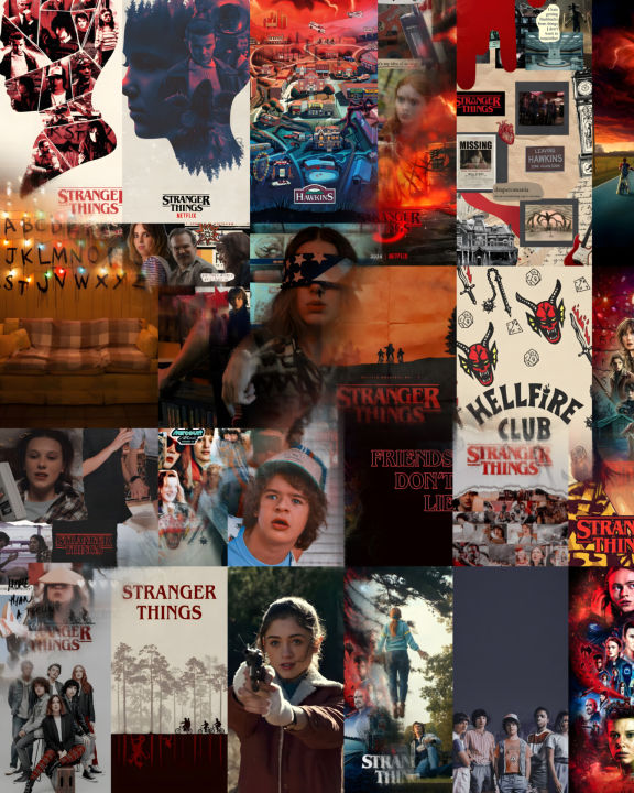 Random Mix Stranger Things Sticker Cards 5 x 3 Inches Cards Best ...