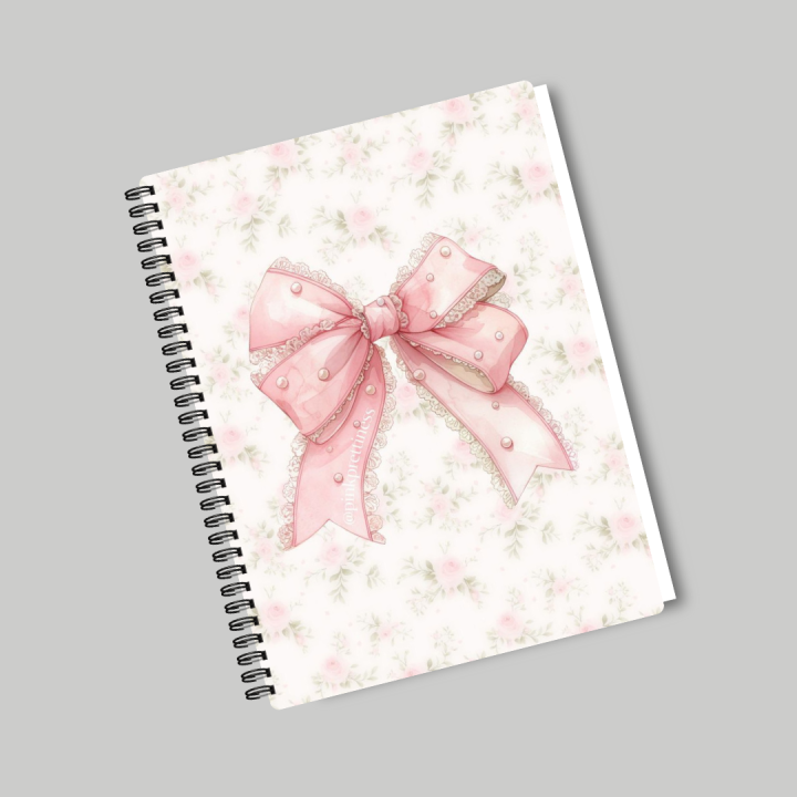 Mayfair Moments - Pink Bow Girls Aesthetic Notebook | A5 , A4 Sizes 200 ...