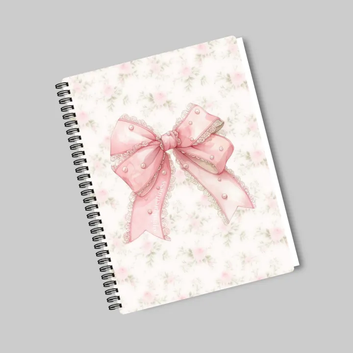 Mayfair Moments - Pink Bow Girls Aesthetic Notebook | A5 , A4 Sizes 200 ...