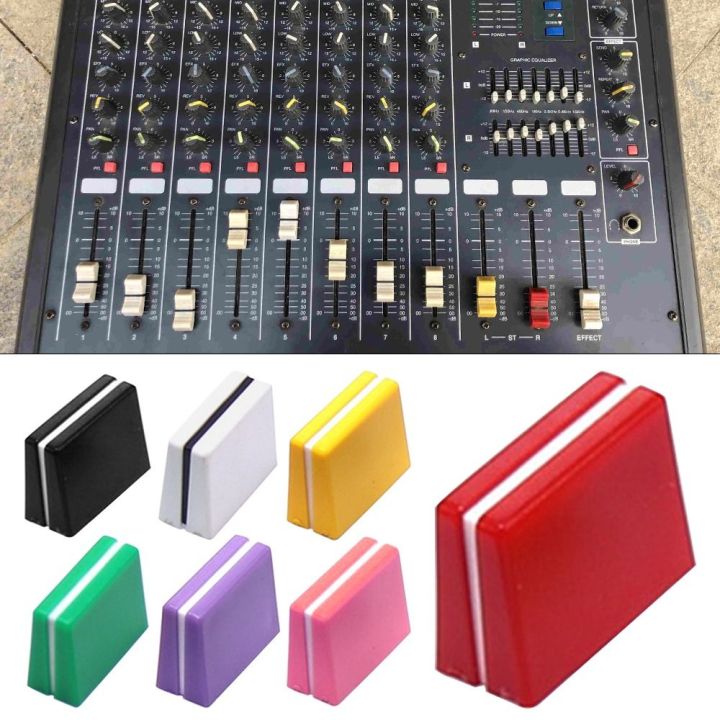 10PCS Electrical Equipment Straight Slide Mixer Equalizer Fader Cap ...
