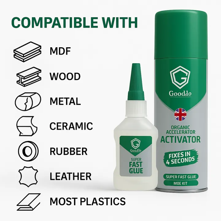 Gooddo Super Fast Glue & Activator MDF Kit – Fixes in 4 Seconds | Daraz.pk