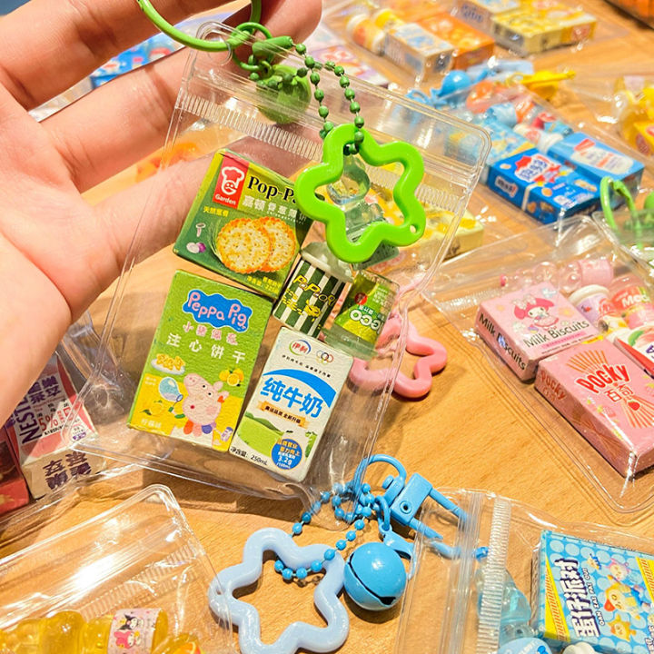 Random Simulation Snacks And Drinks Keychain Mini Food Toys Bag Pendant ...