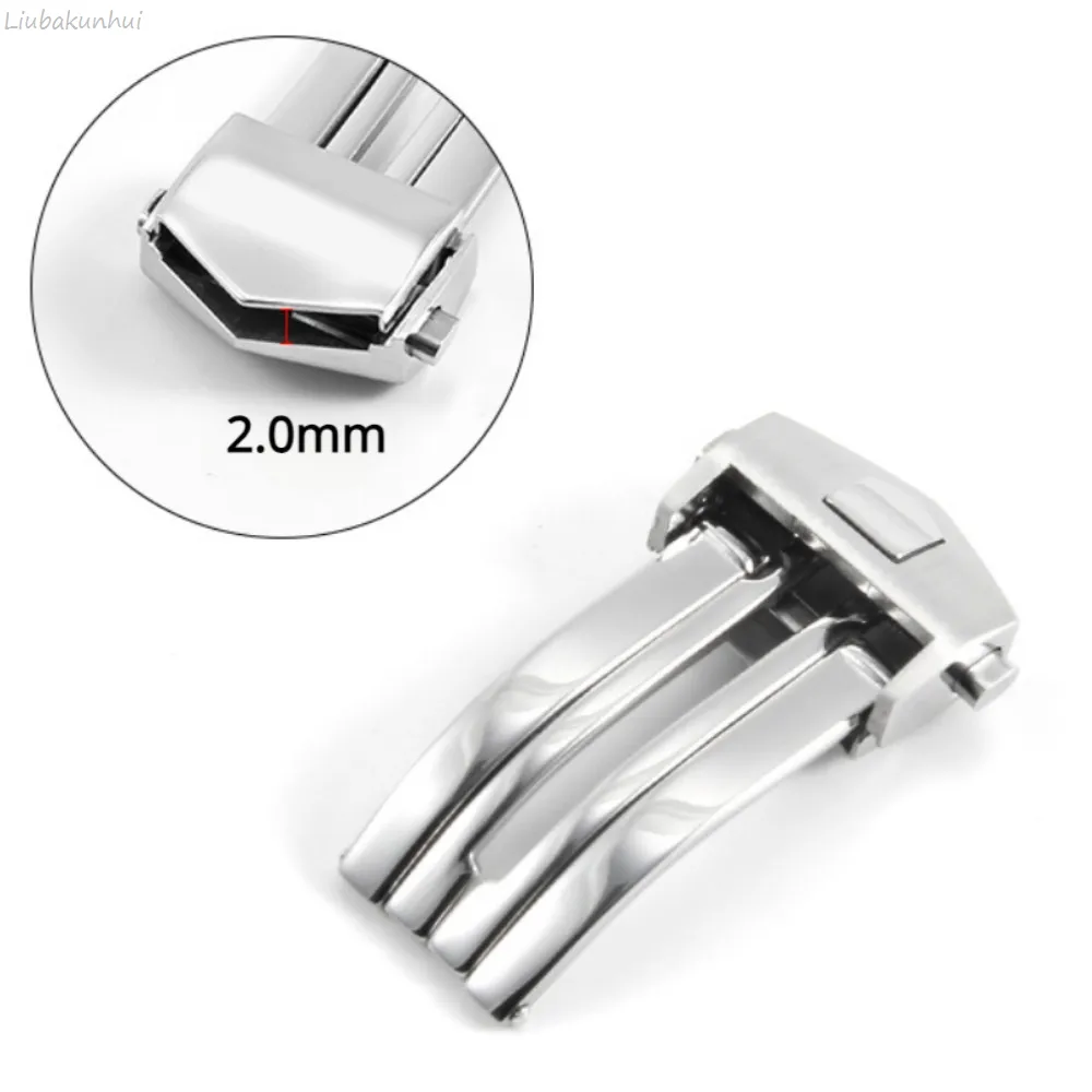 Liubakunhui 18mm 20mm Stainless Steel Clasps Solid Folding Buckles For ...