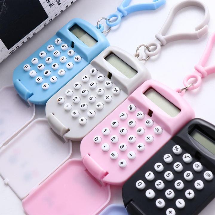 kawaii Button Battery Pocket Size 8 Digits Display Key Ring Cartoon ...