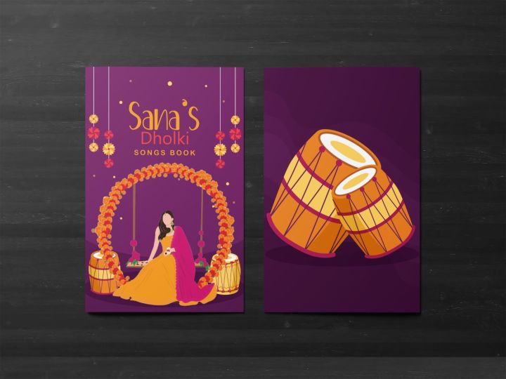 Dholki Songs book, Mayoun Book, A4 Size Customized Modern Dholki Book ...