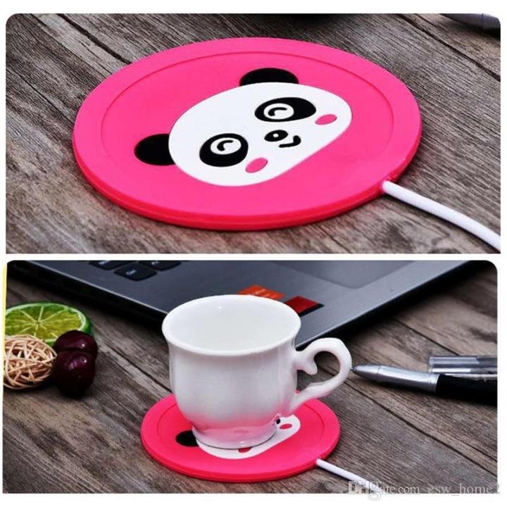 USB Heated Soft Silicone Pad / Coaster for Coffee Tea PVC Warmer Heater ...