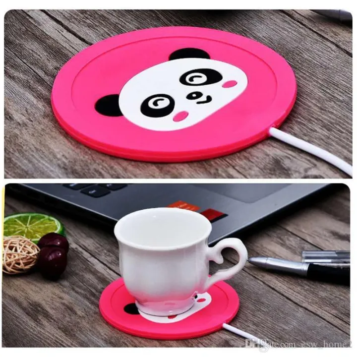 USB Heated Soft Silicone Pad / Coaster for Coffee Tea PVC Warmer Heater ...
