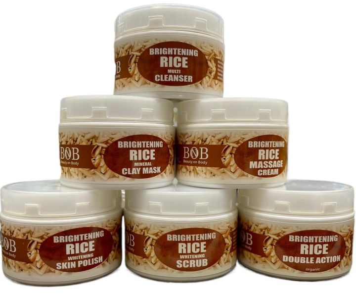 BOB Rice Brightening Facial Kit 6 Step Complete Facial Kit For All Types of Skin | Daraz.pk