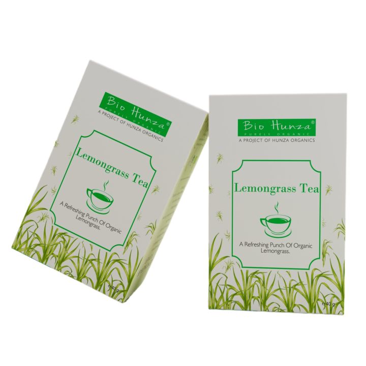 Bio Hunza Organic Lemongrass Tea 40g Refreshing Herbal Detox Caffeine ...