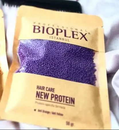50 Gram Bioplex Blue hair strengthening protein Treatment No Damaged ...