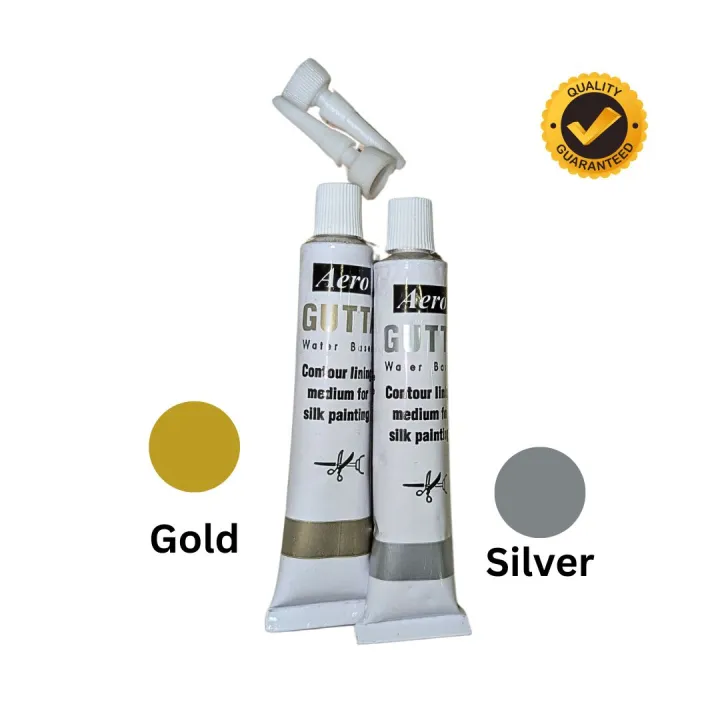 AERO Fabric Gutta Outliner – Silver & Golden Contour Liner for Silk ...